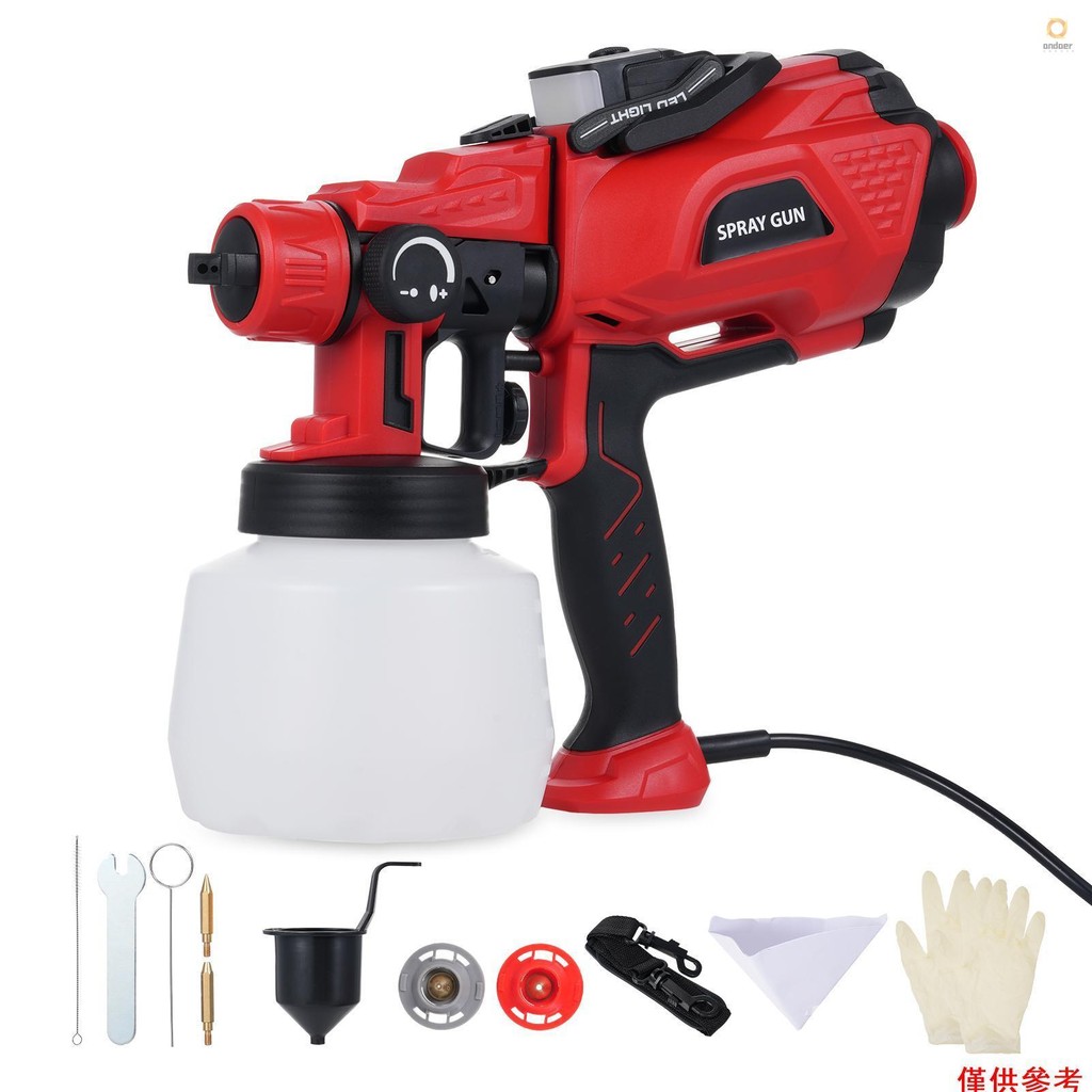 Ado)Paint Sprayer 550W Electric Spray Gun with 1200ML Container 3pcs 1. ...