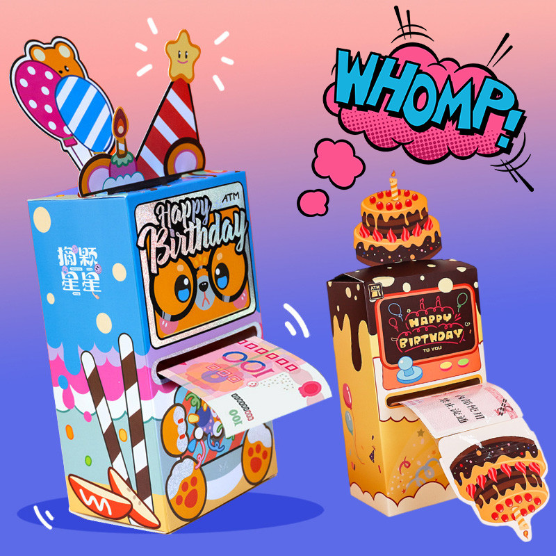 Creative Atm Red Envelope Spit Money Box Cartoon Blessing Money Packet ...