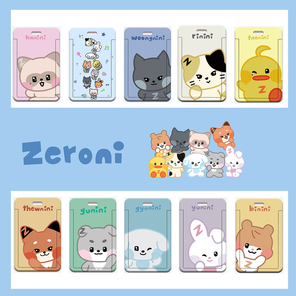 Zb1 Card Holder zeroni Cute Cartoon Student ID Holder Bus Meal Card ...