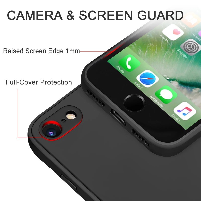 iPhone8 iPhone7 iPhone6 iPhone6s iPhoneSE High Quality Liquid Silicone TPU Soft Phone Case For ...