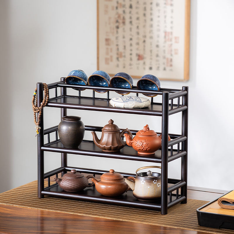 Kung Fu Tea Cup Rack Shelf Rack Multi-Layer Desktop Tea Ceremony Drain ...