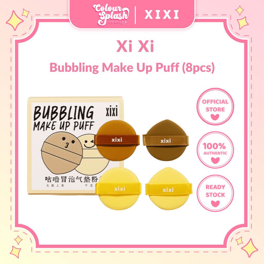READY STOCK! XIXI Bubbling Make Up Puff (8pcs) 咕噜冒泡气垫粉扑 | Shopee Malaysia