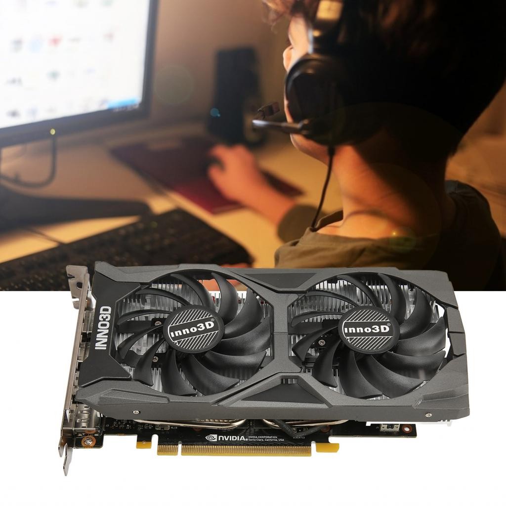 Alwaysonline GDDR6 Graphics Card 6GB 1785MHZ GPU Clock Dual Fan Low ...