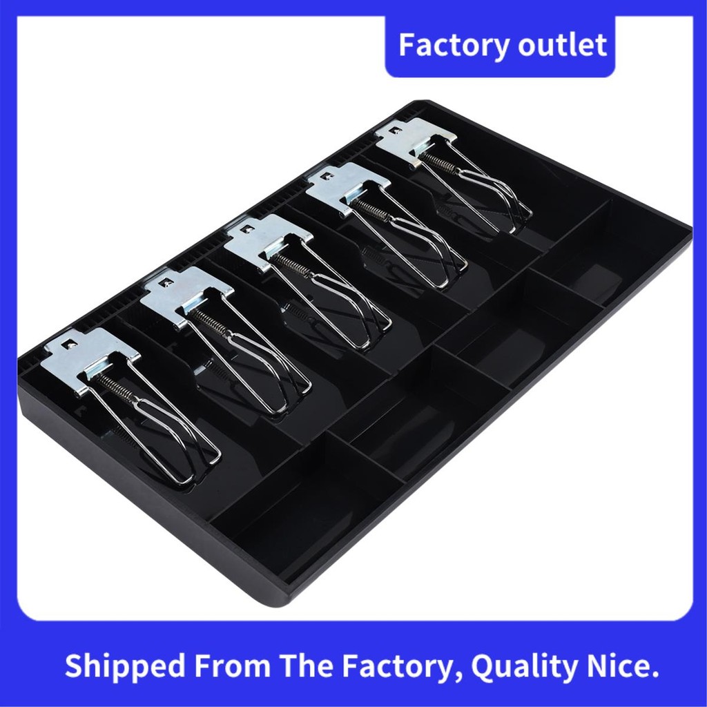 5-Grid Money Cash Coin Register Insert Tray Replacement Cashier Drawer ...
