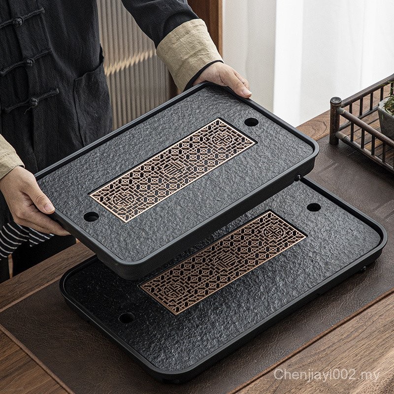 Light Luxury Household Imitation Ebony Tea Tray Tea Set Small Tea Table ...