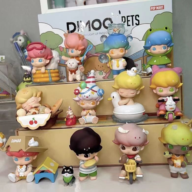 Pop Mart character model Dimoo pet holiday series blind box girl ...