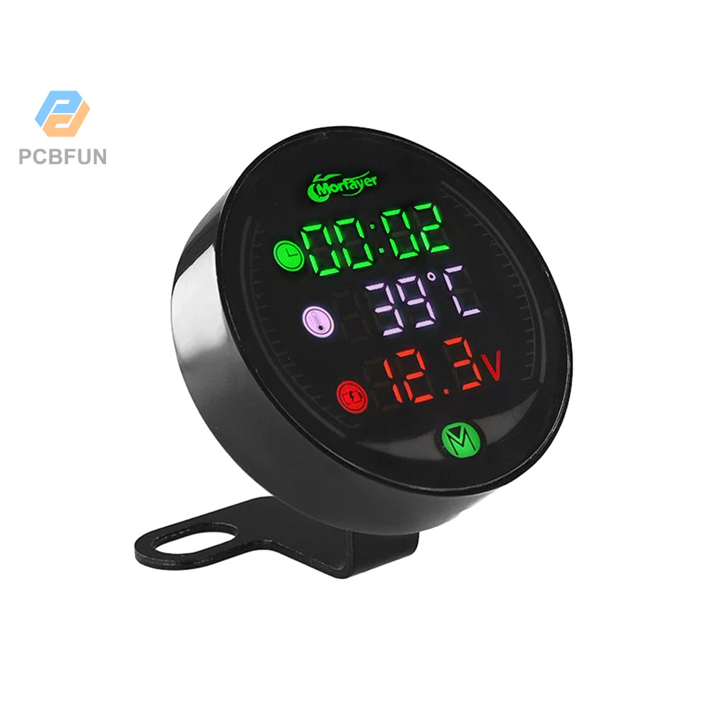 Pcbfun LED Digital Multifunction Voltmeter Thermometer Voltage ...