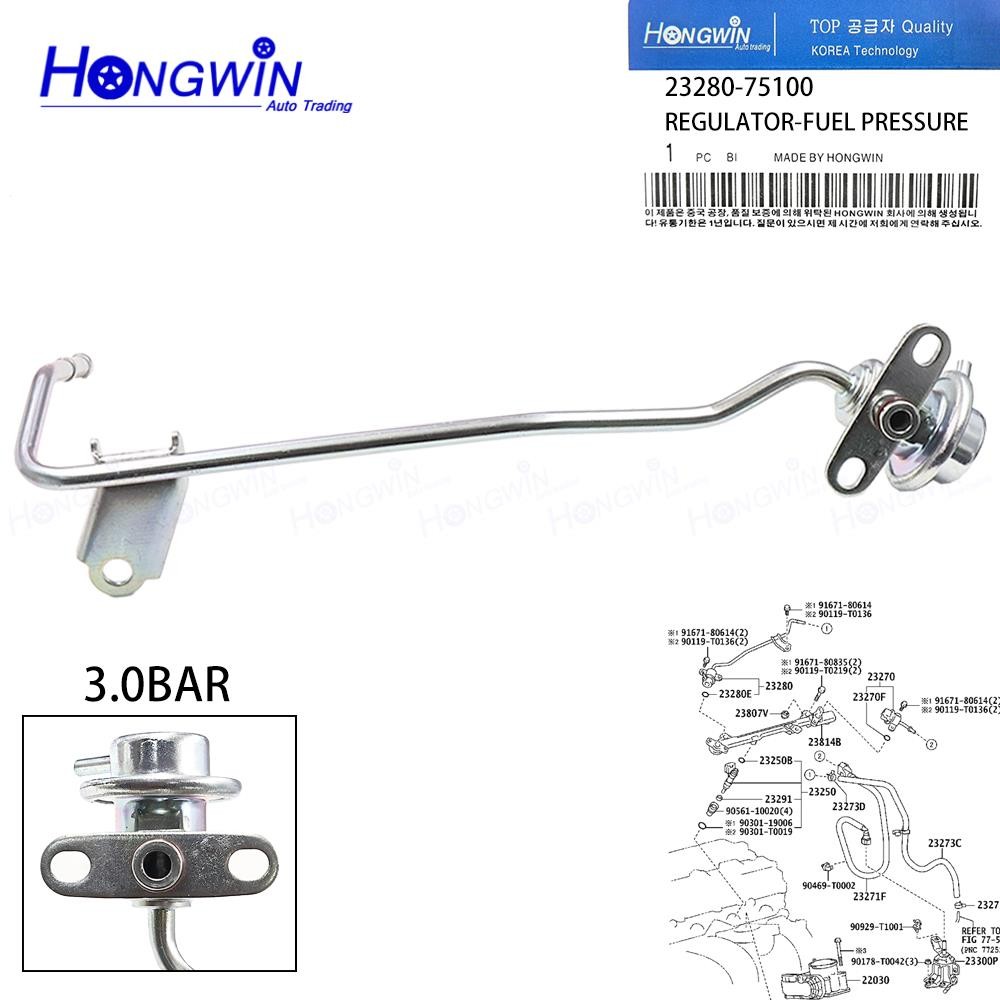 Fuel Pressure Regulator 3.0Bar 23280-75100 For Toyota Fortuner Toyota ...