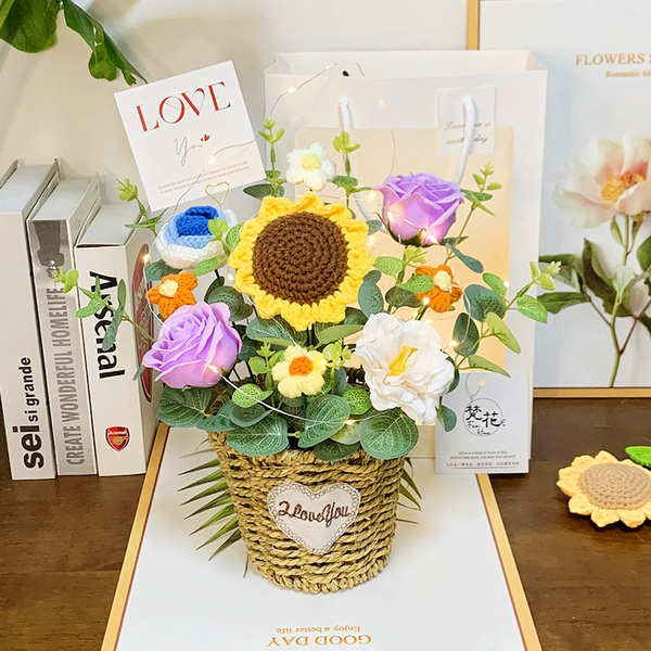 crochet flower bouquet crochet flower bunga crochet Bouquet rajutan ...