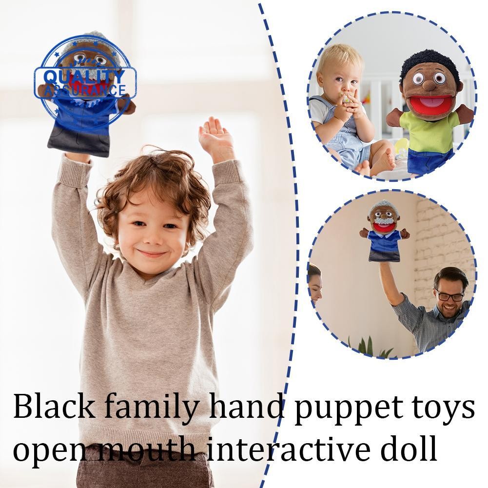 Half Body Mom Hand Doll Black Family Hand Doll Toy Puppet Plush Hand ...