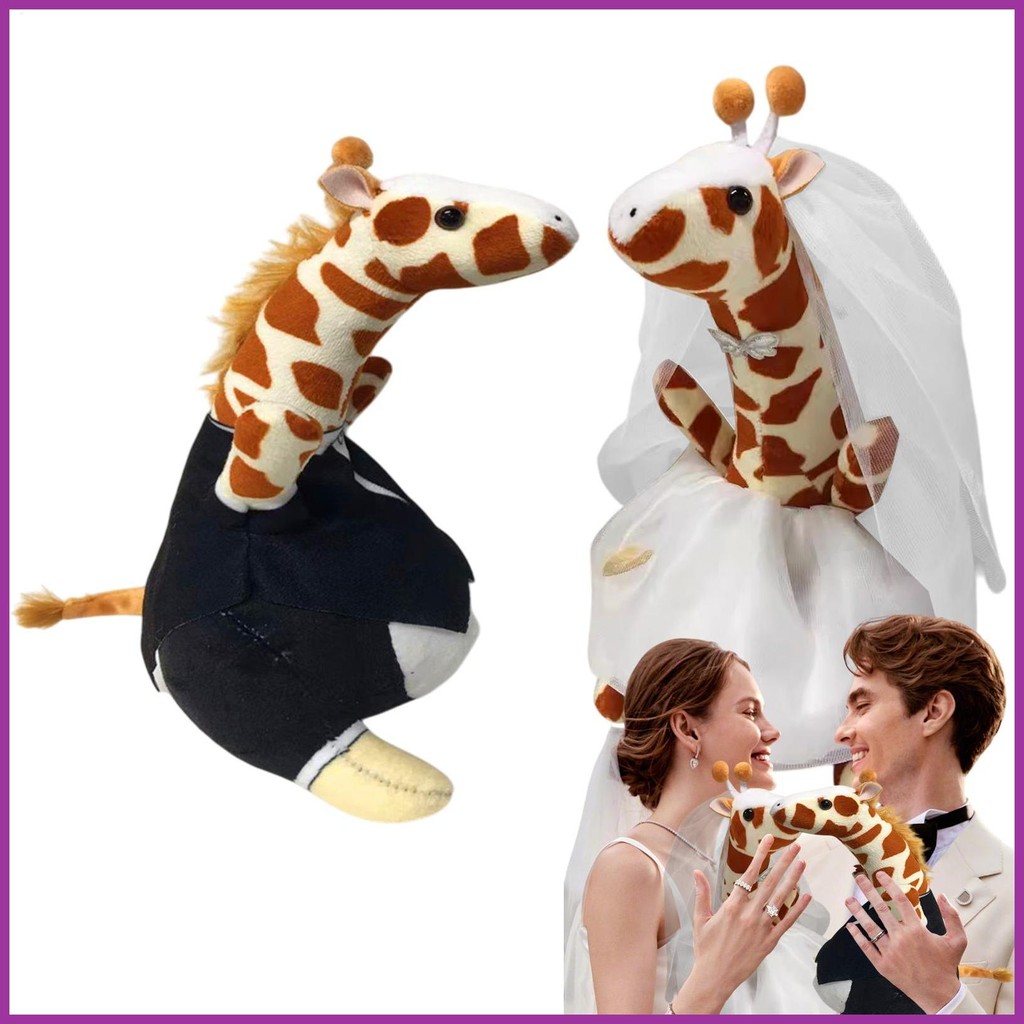Cute Giraffe Doll Bride And Groom Giraffe Stuffed Doll Romantic Wedding ...