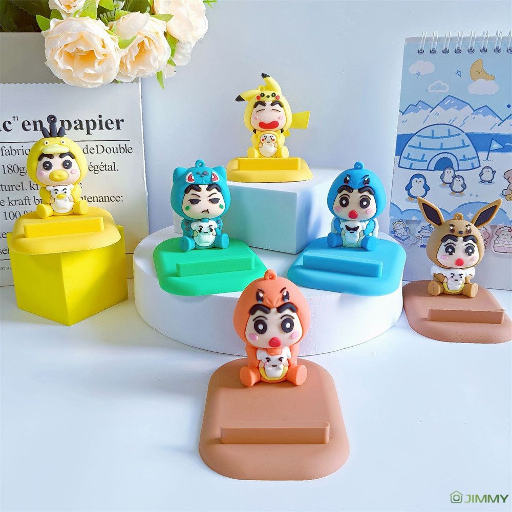 Anime Crayon Shin-chan Cos Pokemon Model Creative Action Figures Phone ...