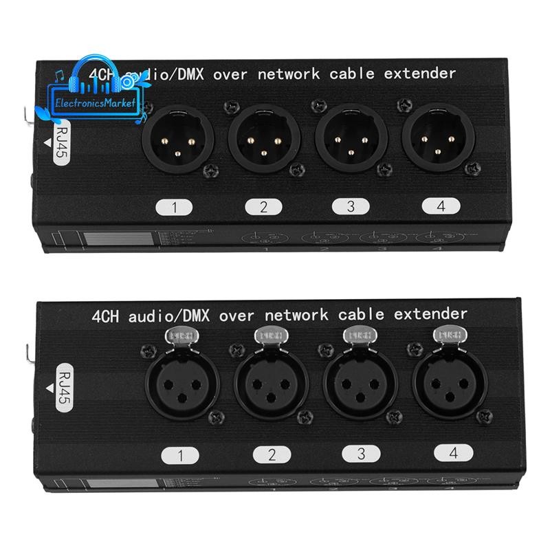 1 Pair 4 Channel XLR/ Audio RJ45 Ethernet Extender XLR Extender ...