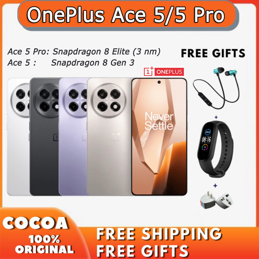 OnePlus Ace 5 Pro Snapdragon 8 Elite (3 nm) 100W / OnePlus Ace 5 Snapdragon 8 Gen 3 6.78 inches ...