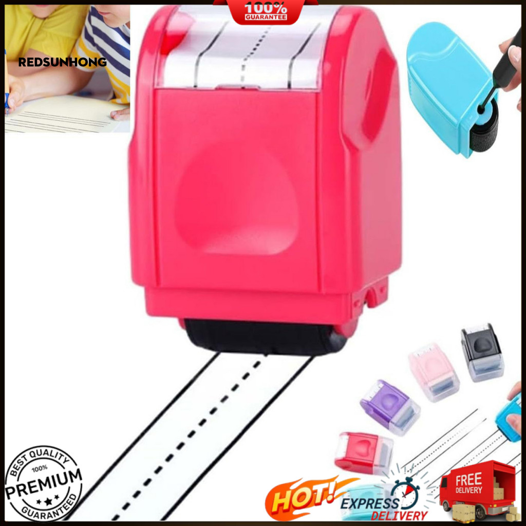 RH.B Teacher Stamp Roller Dashed Writing Line Stamp Portable Dashed ...