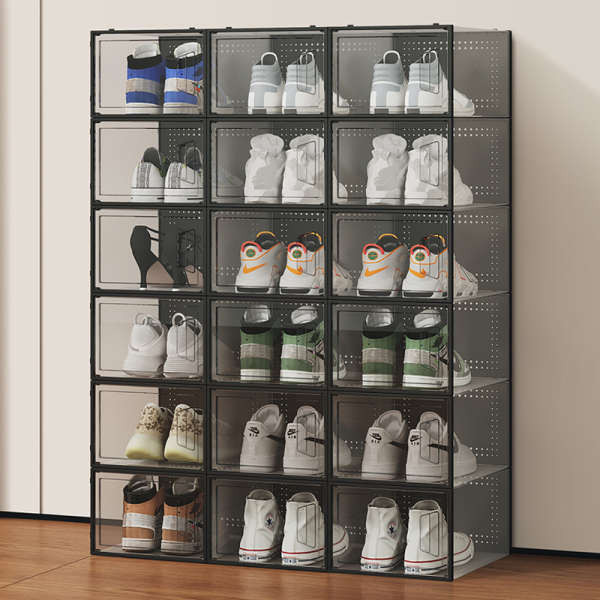 shoe rack rak kasut bertutup Kotak penyimpanan kotak kasut tebal, kasut ...