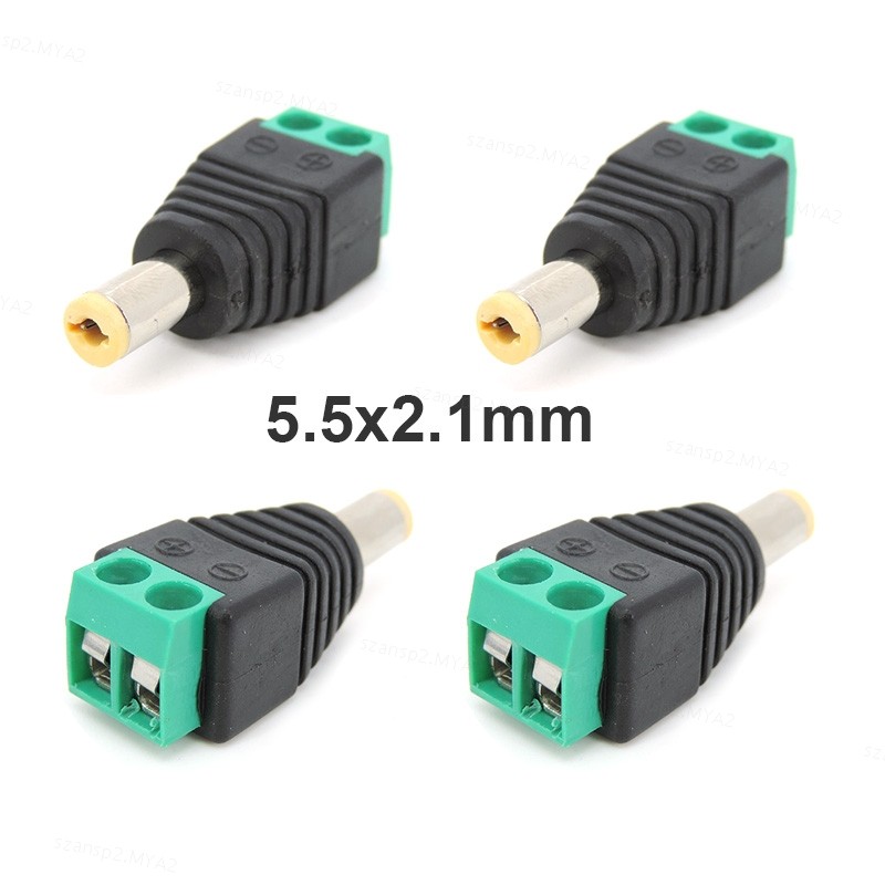 DC MALE Power suppy Plug Connector 2.1mm x 5.5mm 5.5*2.1mm 5.5x2.1 ...