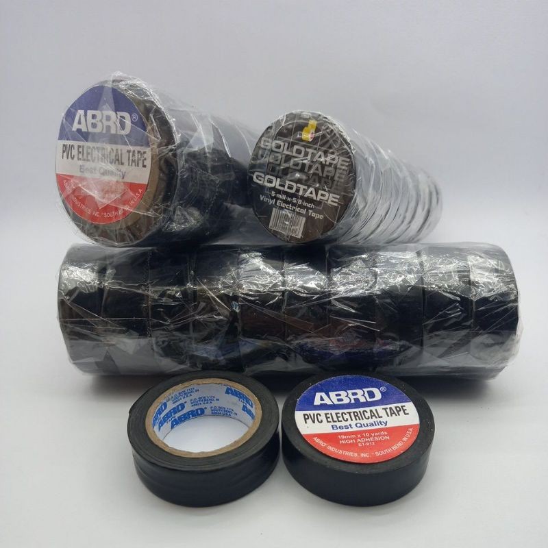 (ECER) abro electrical insulation 19mm x 10 yards black / pvc ...