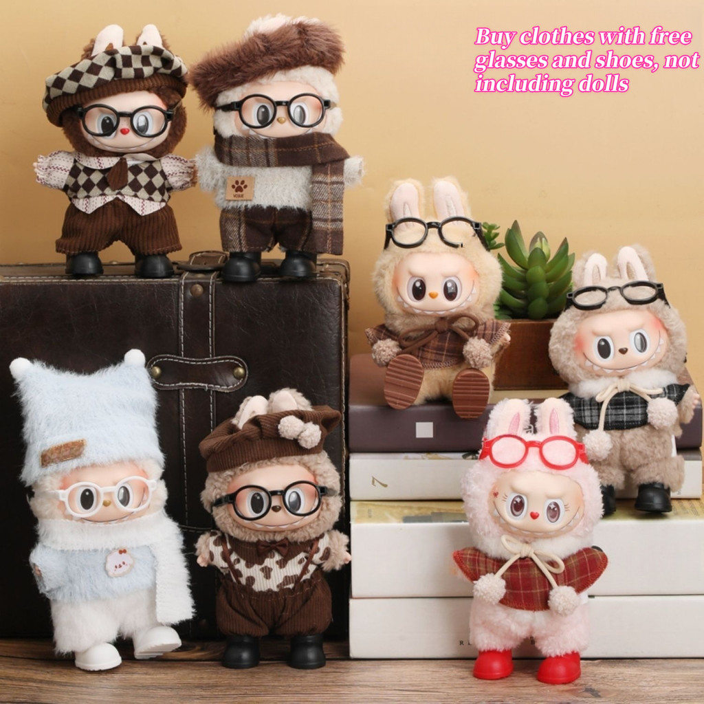 17CM labubu doll Clothes V1 n V2 Labubu clothes 拉布布衣服 Cos Gift Handmade ...