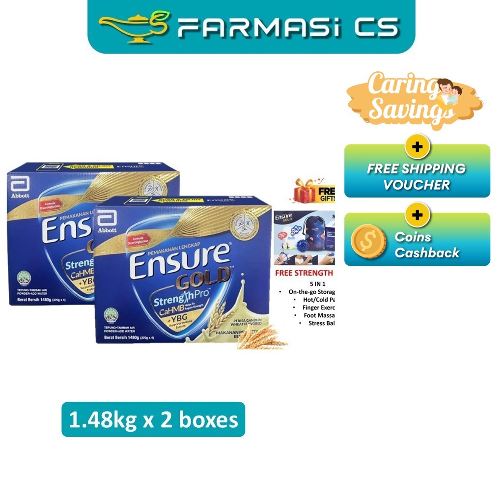 Ensure Gold Wheat Flavour 1.48kg x 2 BOXES / FOC Strength Kit Set EXP ...