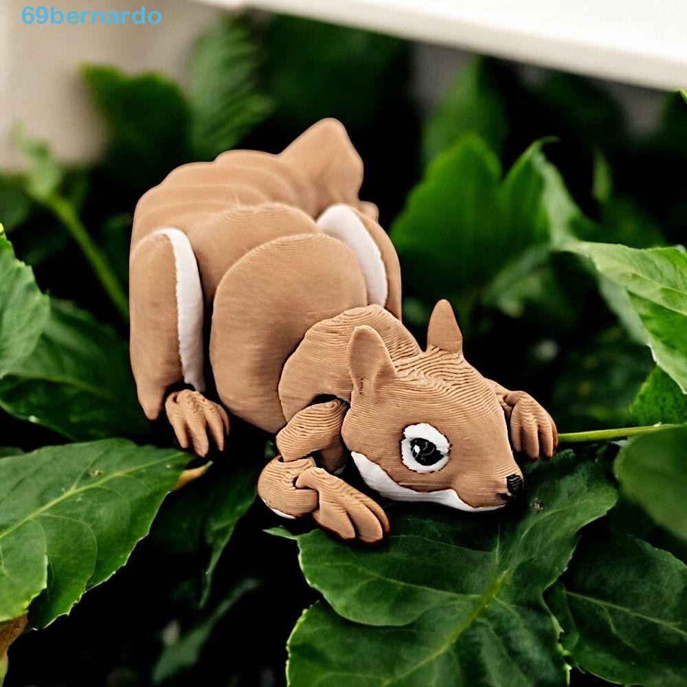 BERNARDO Squirrel Model Toys, Handicraft Cartoon 3D Printed Squirrel ...