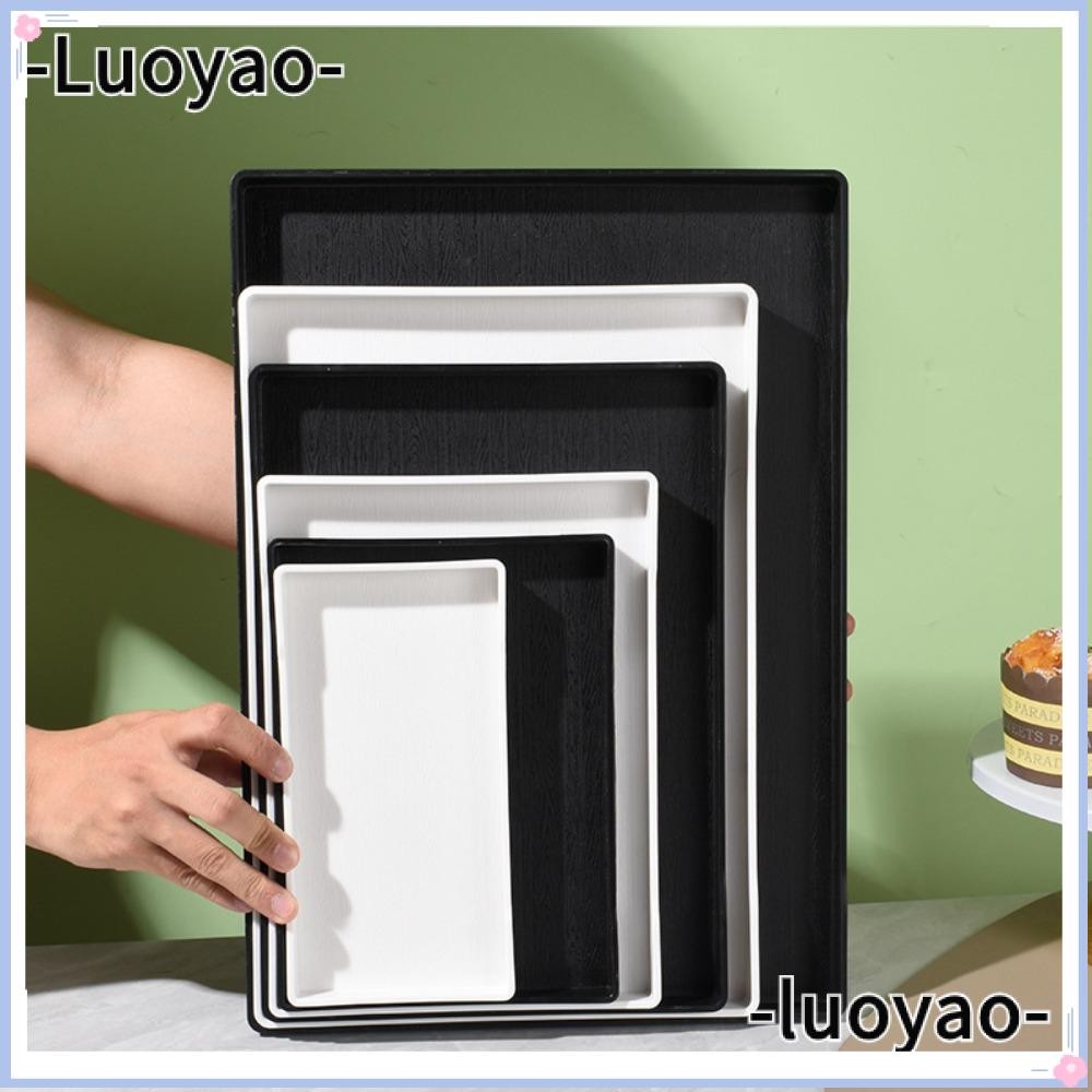 LUOYAO1 Serving Trays, Plastic Rectangle Large Plastic Tray, Easy To ...