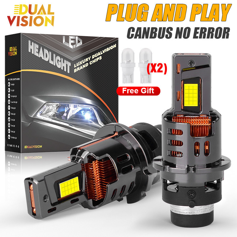 2pc 300W D2S D4S LED Headlight Car Bulbs Plug&Play 30000LM D3S D1S D4R ...