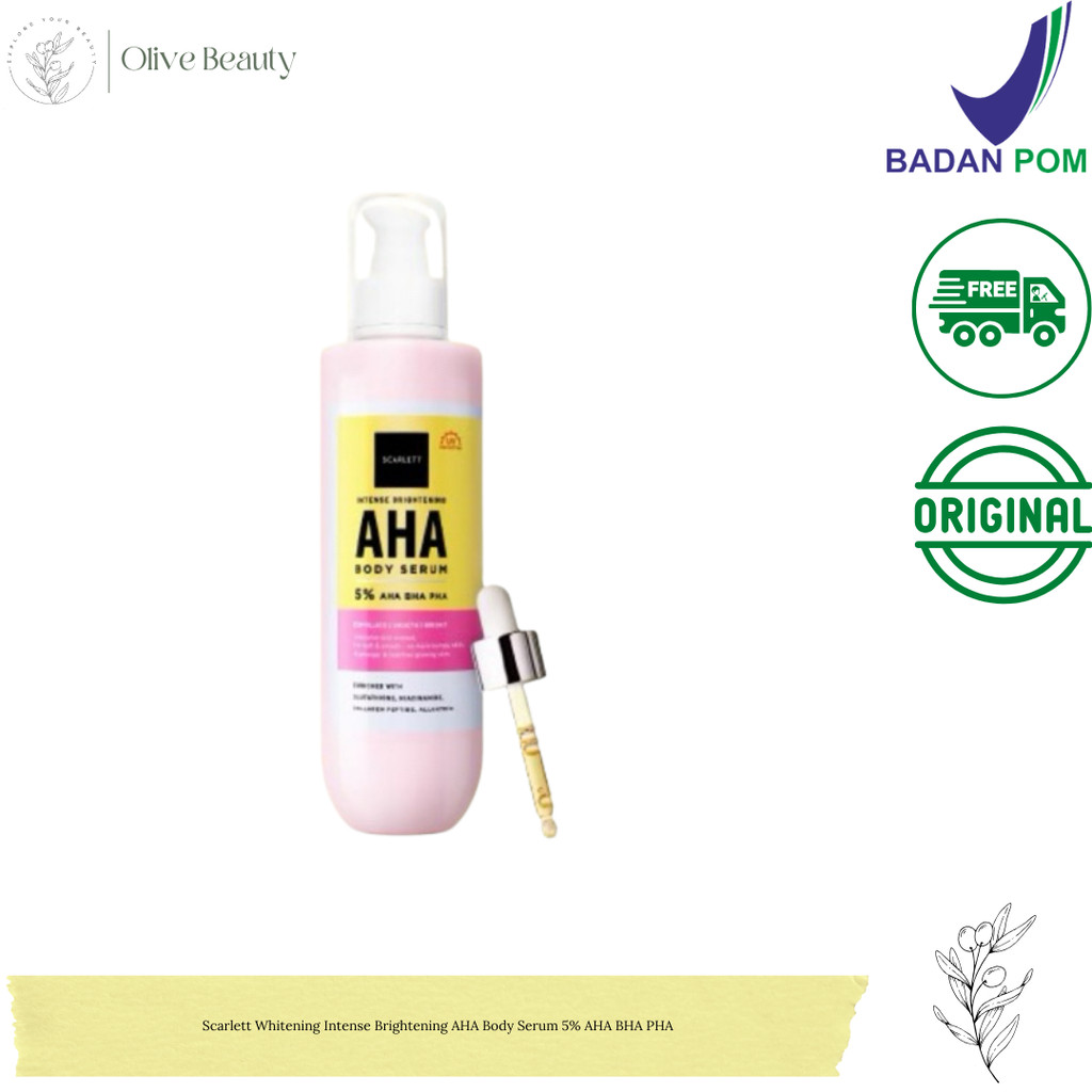 Scarlett Whitening Intense Brightening AHA Body Serum 5% AHA BHA PHA ...