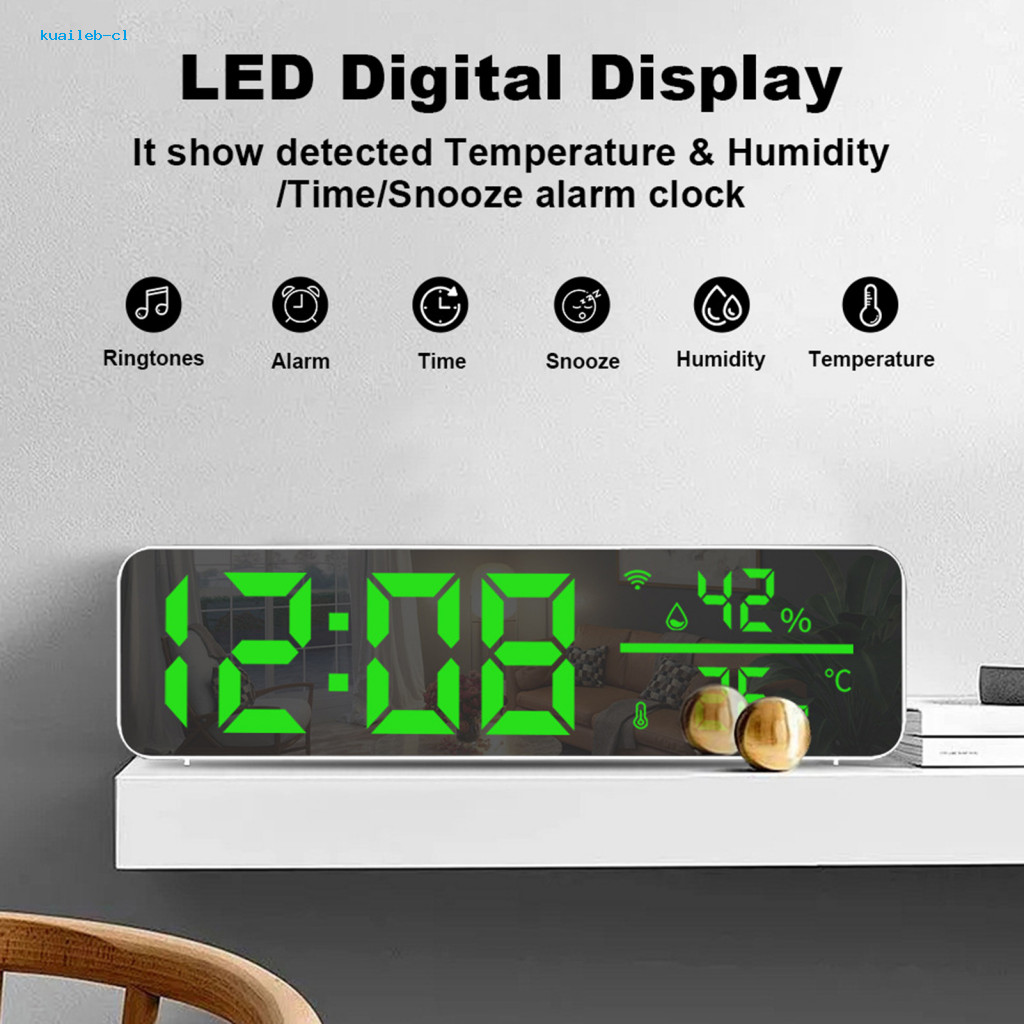 kuaileb Led Wall Clock Modern Design Led Clock Smart Wi-fi Led Digital ...