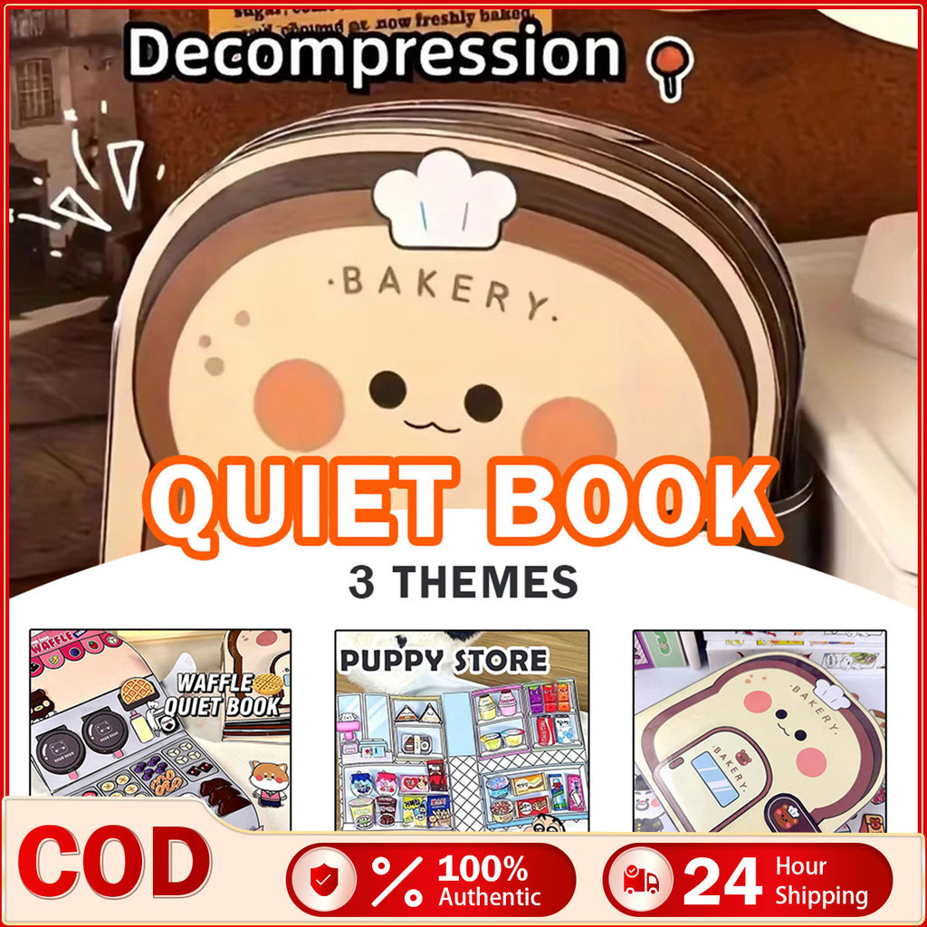 Waffle Quiet Book Cartoon Paper Doll Busy Book Decompression Toy Free ...