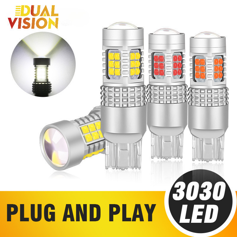 T20 W21/5W 7443 7440 W21W WY21W T25 3157 12V 6500K White Super Bright ...