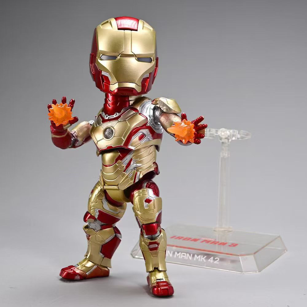 Marvel Iron Man Action Figure - Q Version Poseable Doll with ...