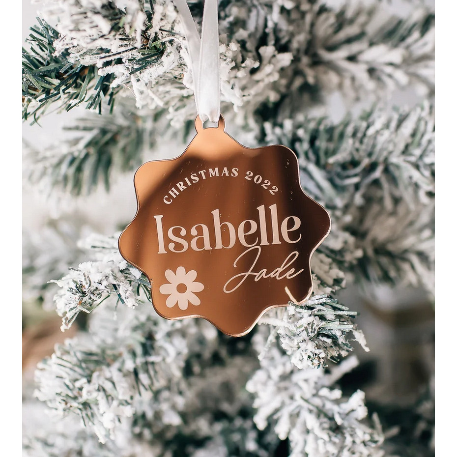 Custom Acrylic Christmas Tag | Holiday Gift | Hampers Flower Christmas ...