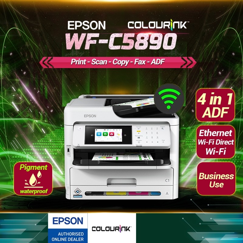 Epson WorkForce Pro WF-C5890 All in One Duplex A4 Copy WiFi Network ...