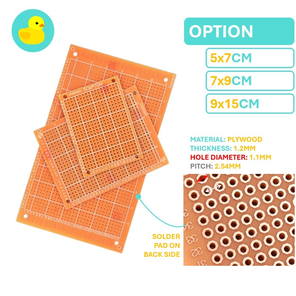 Prototype Donut Breadboard 7x5cm / 7x9cm / 9x15cm | Shopee Malaysia
