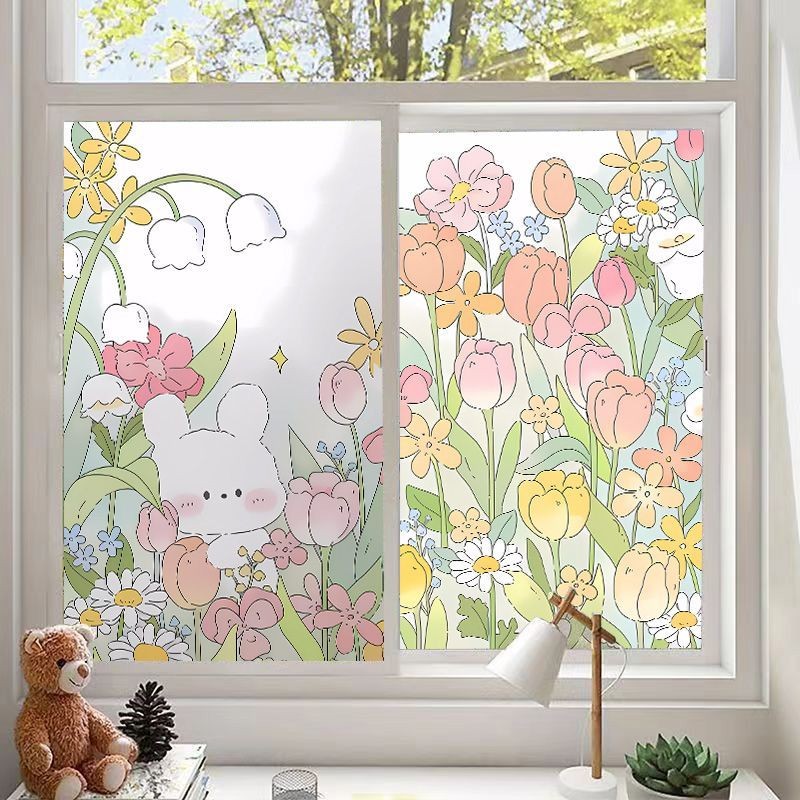 Healing Glass Sticker Anti-peeping Anti-glare Bathroom Window Bathroom ...