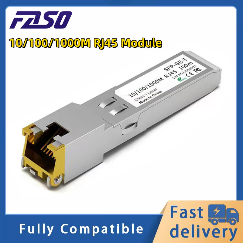 100M RJ45 SFP Copper Transceiver Module 10/100/1000M 1000BASSFP RJ45 ...