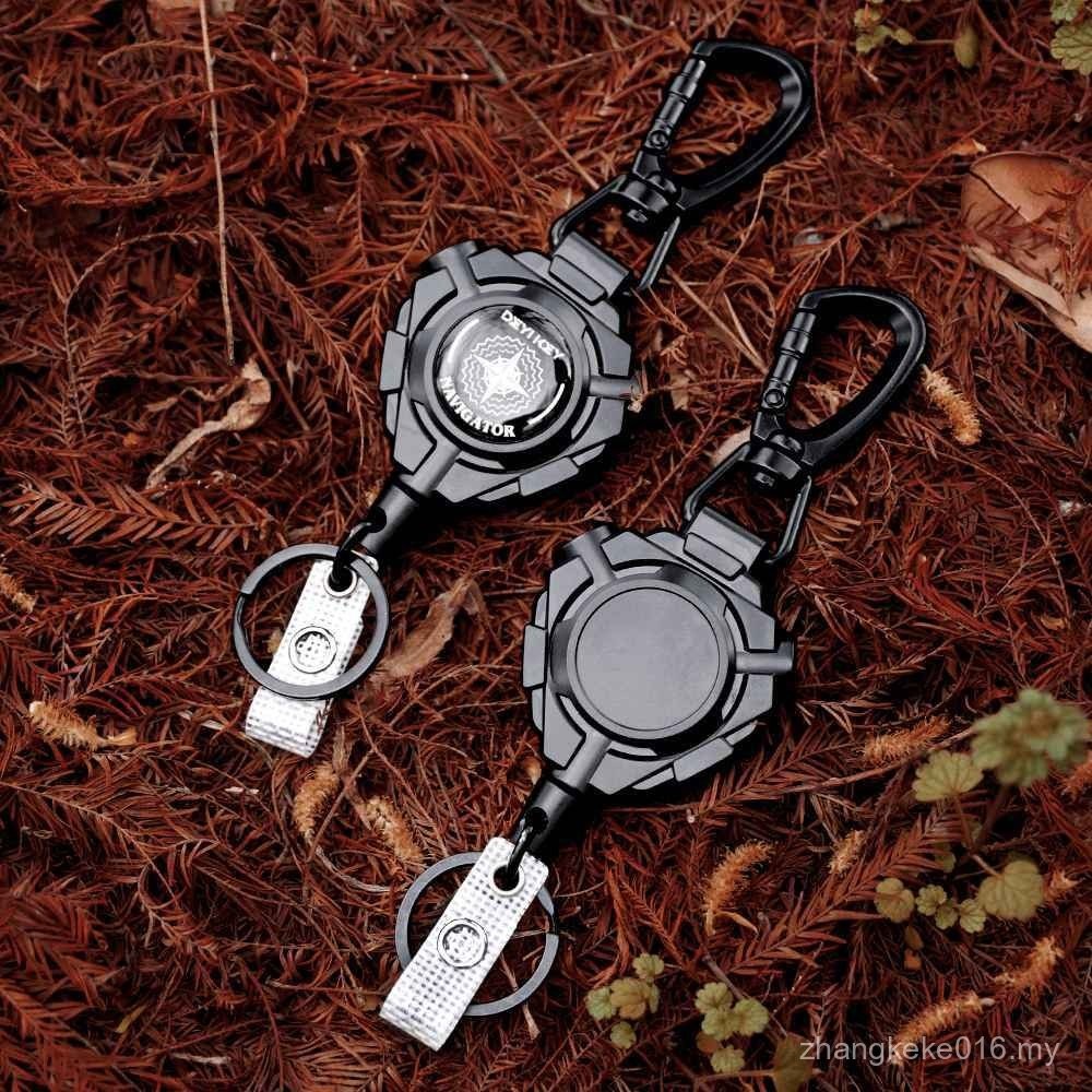 Wire Rope Easy Pull Buckle High Resilience Retractable Buckle Keychain ...