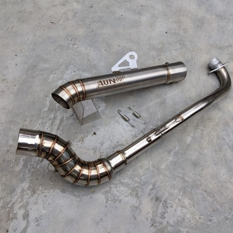Aun Open Spec pipe exhaust 51mm tube type for Wave 100 110 125 Xrm 100 ...