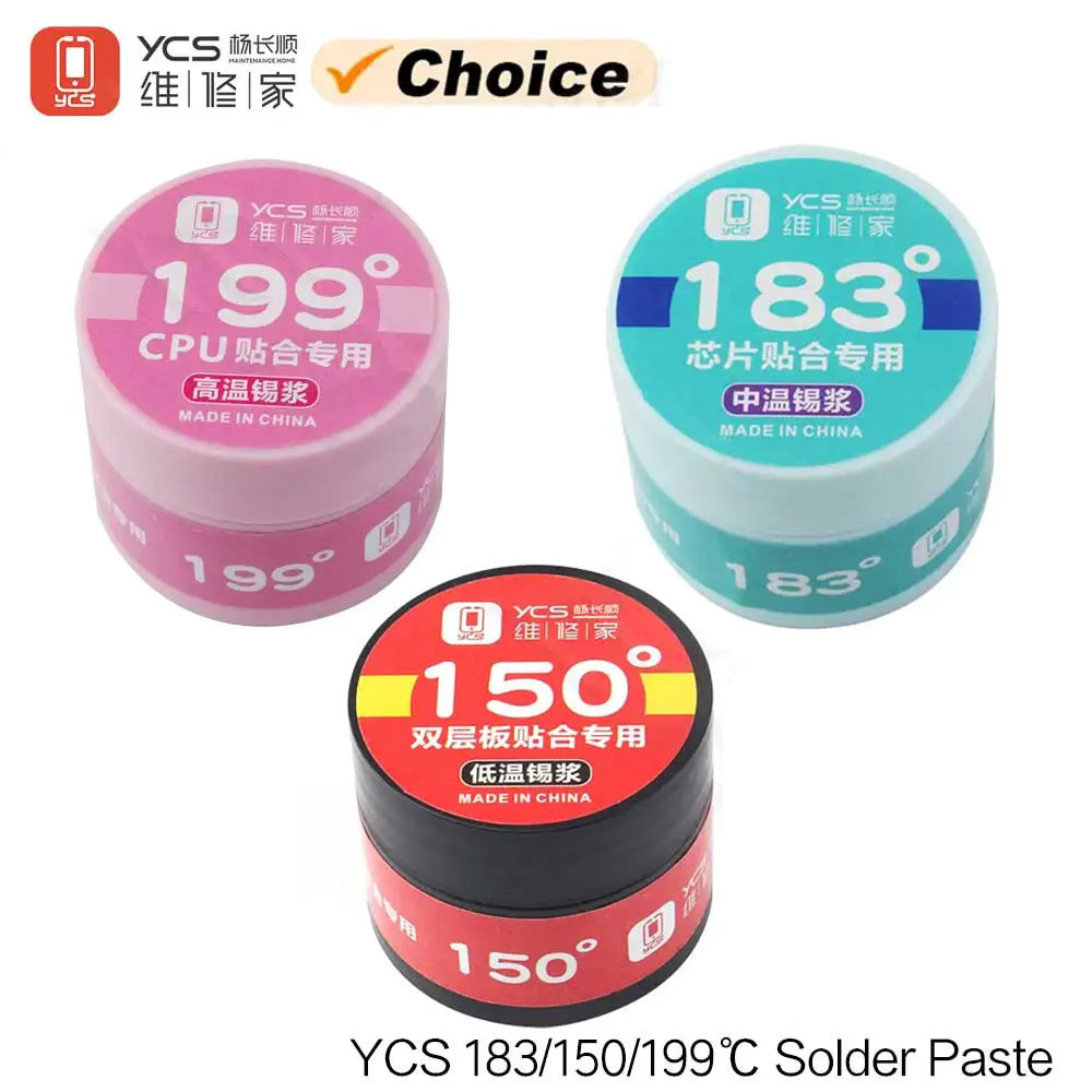 YCS Solder Paste Flux Fast Fusion CPU Solder Paste Low Medium High Temperature Solder Paste for ...