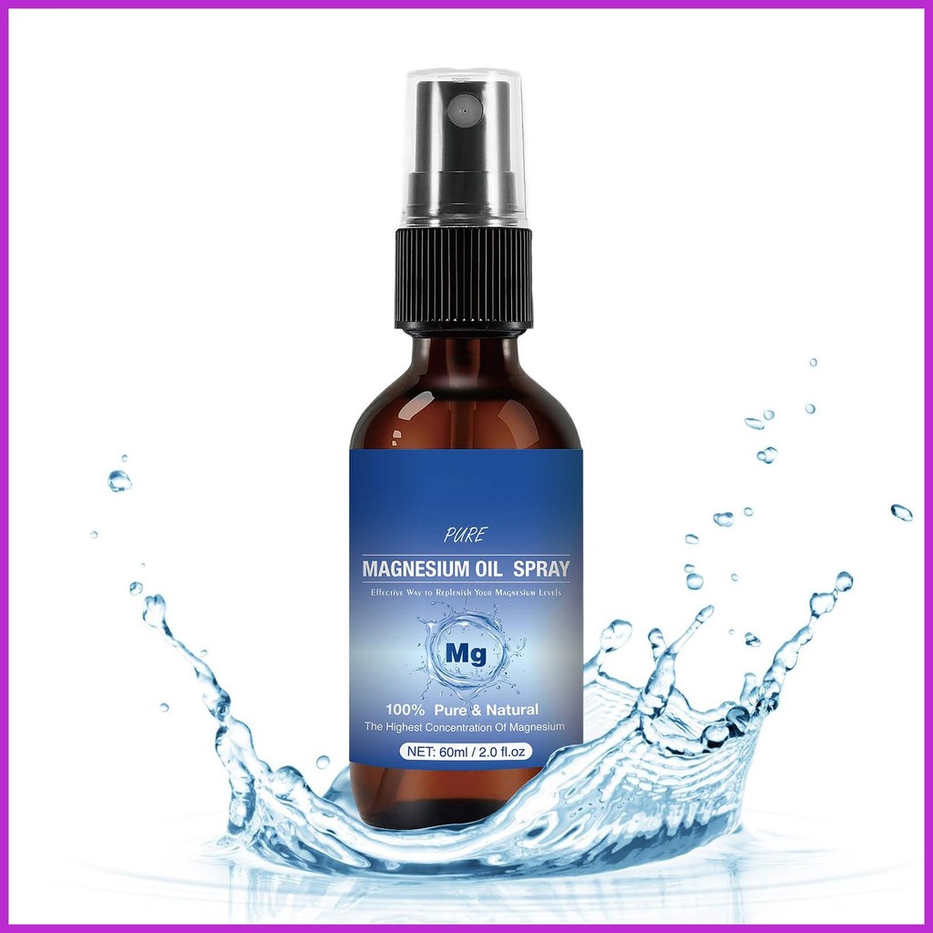 Magnesium Oil 60ml Topical Magnesium Oil Natural Skin Magnesium Muscle ...