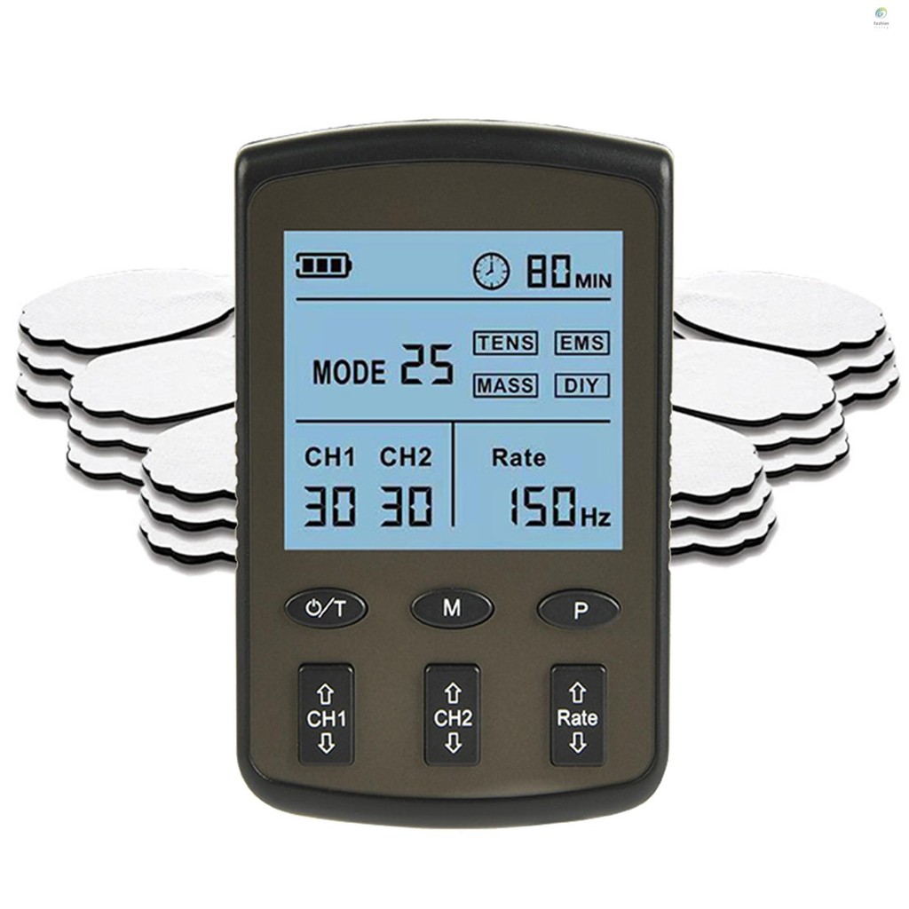 4-in-1 Dual Channel TENS Unit Muscle Stimulator Machine for Pain with ...