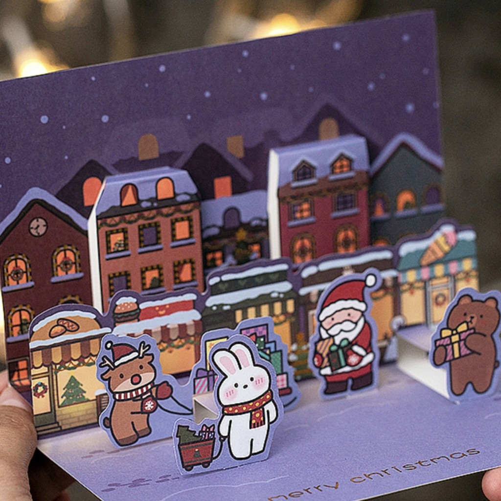 christmas card Kad ucapan Krismas Kad ucapan tiga dimensi Kad Krismas ...