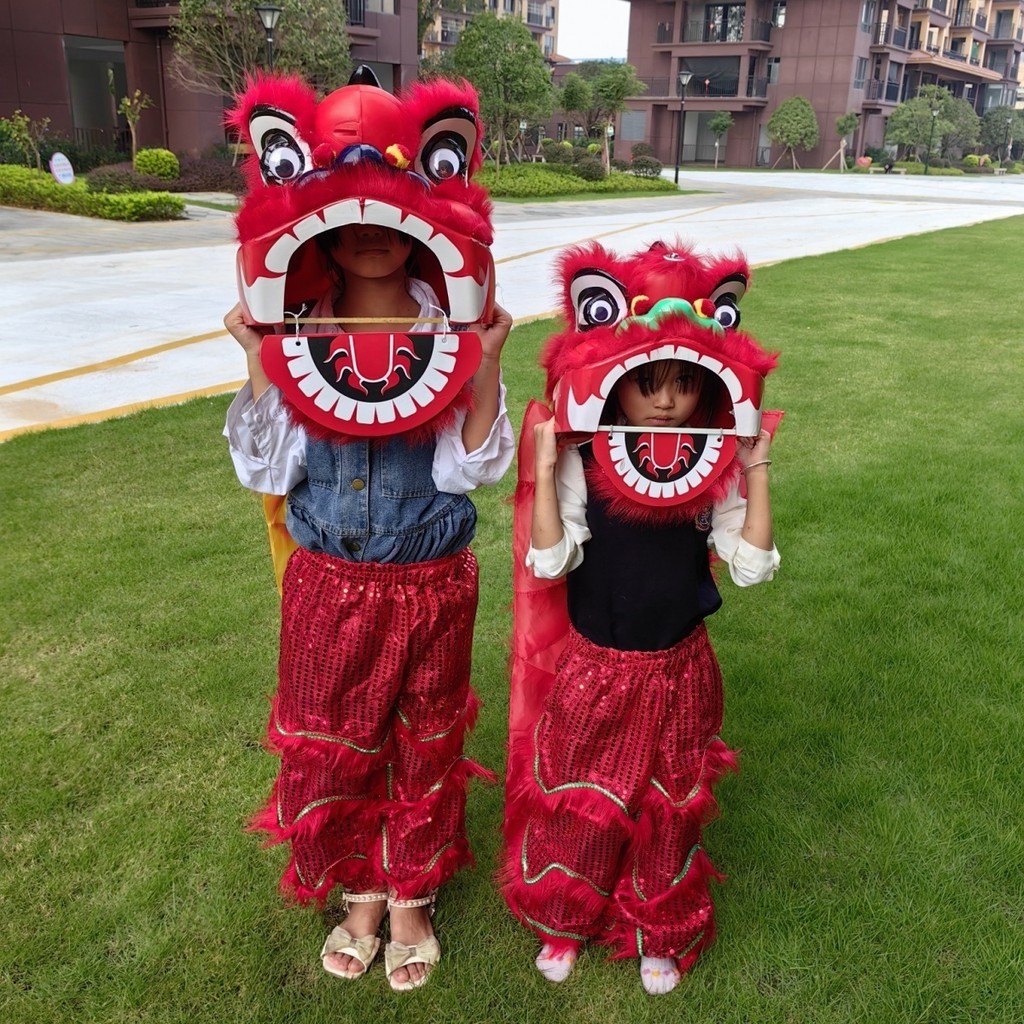 Chinese New Year Dance Lion Dance Lion Dance Props Whole Set Children ...