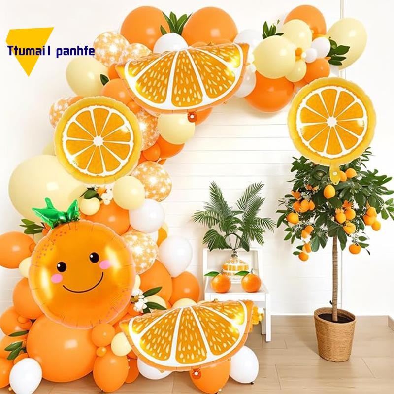 Orange Fruit Balloon Lovely Orange Foil Balloon Fruit Film Balloon ...