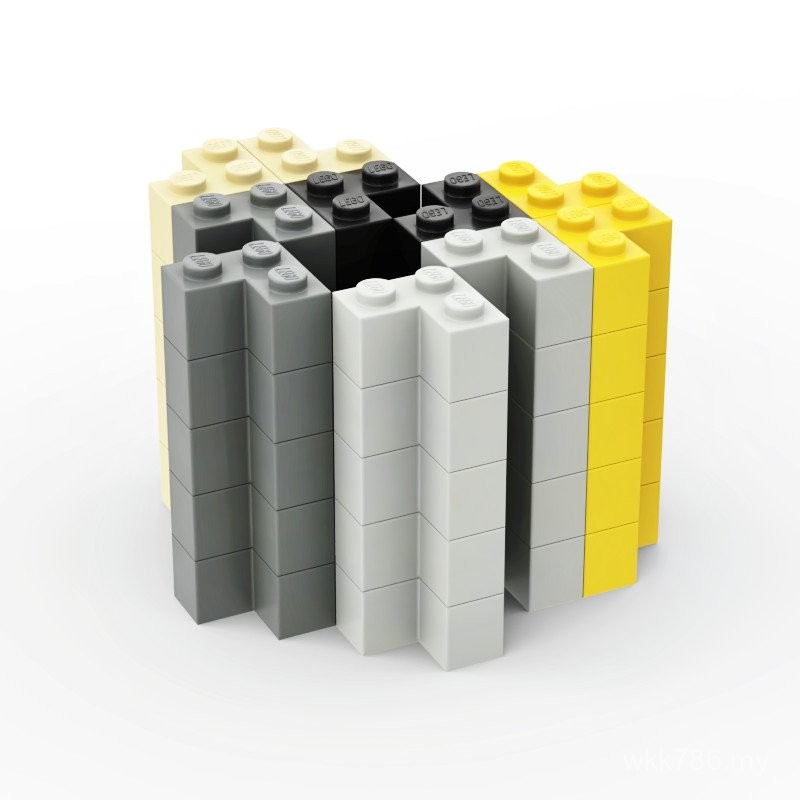 Lego LEGO 2357 2x2 Corner Brick Light Gray Black Dark Gray ...