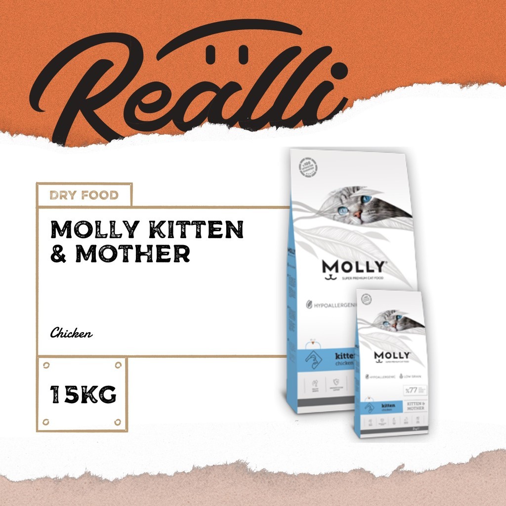 Molly Cat Food Kitten & Mother 15kg | Shopee Malaysia