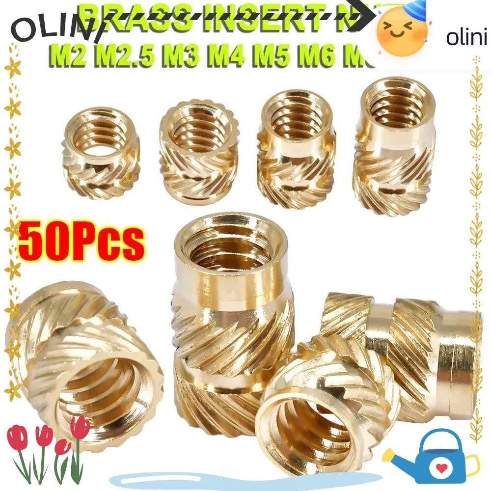 OLINI 50Pcs Embedment Nuts, Double Twill for Hot Melt Heat Injection ...