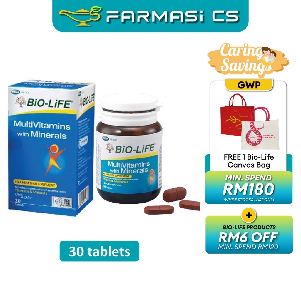 Bio-Life Multivitamins with Minerals 30 tablets EXP:08/2026 [ Farmasi ...
