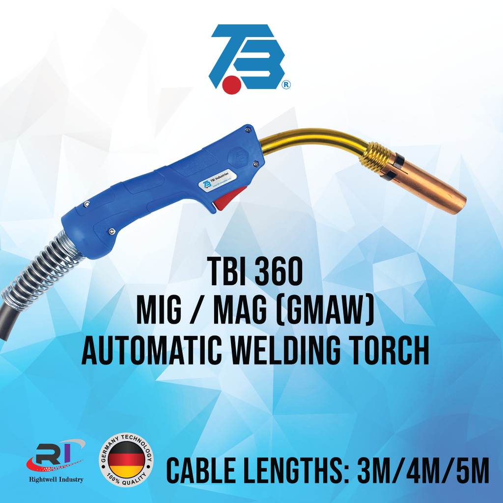 TBi 360 Blue Euro MIG Welding Torch (3m/4m/5m) | Shopee Malaysia